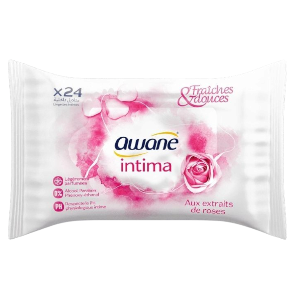 Awane Lingettes Intima Rose X24 Lingettes Intimes – ADIBA